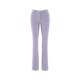 Madeleine Mode Regular-fit-Jeans MADELEINE "Denimhose Schmale Jeans im Five-Pocket-Style", Damen, Gr. 22, N + K Gr, lila (hellamethyst), Obermaterial: 95% Baumwolle CO. 5% Elasthan EL., Jeans Regular-fit-Jeans
