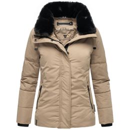 Winterjacke Navahoo "Winterjacke Frostii XIV", Damen, Gr. 3XL, grau (taupe grau), Obermaterial: 100% Polyester Pol. recyc.. Obermaterial: Futter: 100% Polyester PES. 100% Polyester Pol. recyc.., Jacken Winterjacke