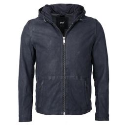 Lederjacke Maze "Lederjacke Baton", Damen, Gr. S, blau (dunkelblau), Obermaterial: 100% Lammleder LEL. Futter: 100% Baumwolle CO., Jacken Lederjacke