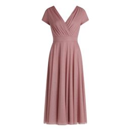 Cocktailkleid Vera Mont "Cocktailkleid im Glitzer-Look", Damen, Gr. 48, EURO, rosa (silber, ros&eacute;), Obermaterial: 100% Polyester PES., Kleider Cocktailkleid