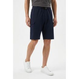 Cargoshorts BOSS Green "Hariq Short Glamp", Herren, Gr. L, N-Gr, blau (dunkelblau402), Web, Obermaterial: 36% Baumwolle, 35% Modal, 23% Polyester, 6% Elasthan, unifarben, relaxed fit, Hosen Cargoshorts