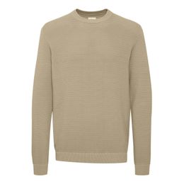 !Solid Strickfleece-Pullover SOLID "Strickpullover SDValencia", Herren, Gr. S, braun (laurel oak), Obermaterial: 100% Baumwolle CO., Pullover Strickfleece-Pullover