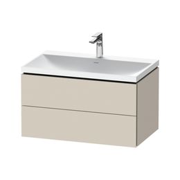 Duravit M&ouml;bel-Set L-Cube 80x48x48cm, m Hahnl., Tau matt, 2 Schub. (LC6951O83830000)
