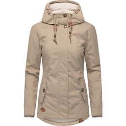 Winterjacke Ragwear "Winterjacke Monade", Damen, Gr. 3XL, beige (light taupe25), Obermaterial: 65% Polyester PES. 35% Baumwolle CO. Obermaterial: Futter: 100% Polyester PES. 100% Polyester PES., Jacken Winterjacke