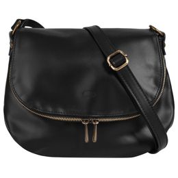 Pike Umh&auml;ngetasche PIK&Eacute;, Damen, Gr. B/H/T: 29cm x 24cm x 8cm onesize, schwarz, Leder, gepflegt, Taschen Umh&auml;ngetasche, echt Leder, Made in Italy