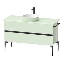 Duravit Konsolen-Waschtischunterbau bodenstehend Sivida 124,5x54,8x47,5cm, gr&uuml;n m, 2 SBK, Gr. sw (SV46600BDHH0000)