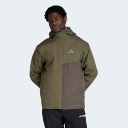 Outdoorjacke adidas terrex "MULTI 2 LAYER CLIMAPROOF", Damen, Gr. XL, olive strata, shadow olive, tent gr&uuml;n, Obermaterial: 100% Polyester, Jacken Outdoorjacke
