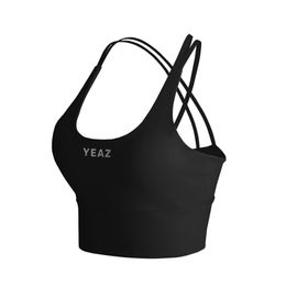 Sporttop YEAZ "Top GRACE", Damen, Gr. L, schwarz, Obermaterial: 75% Nylon NY. 25% Elasthan EL., Tops Sporttop