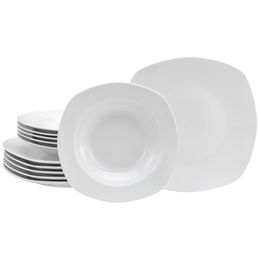 Tafelservice Creatable "Geschirr-Set Amelie", wei&szlig;, 12 Stk., Porzellan, Geschirr-Sets, Tafelservice, Geschirr, Teller Set, wei&szlig;, 12 Teile, f&uuml;r 6 Personen
