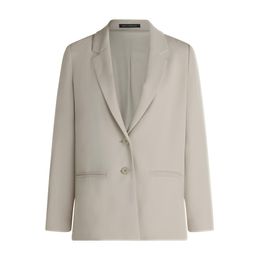 Longblazer Betty Barclay "Longblazer mit Reverskragen", Damen, Gr. 36, beige (grau beige), Obermaterial: 96% Polyester PES. 4% Elasthan EL., Blazer Longblazer
