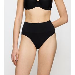 Shapingslip Triumph "Soft Sculpt", Damen, Gr. 42, schwarz, Single Jersey, Obermaterial: 78% Polyamid, 22% Elasthan, unifarben, k&ouml;rpernah, Unterhosen Shapingslip, nahtlos, leicht formend, hoher Beinausschnitt