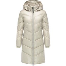 Wintermantel Ragwear "Wintermantel Rebelka Shiny YOUMODO", Damen, Gr. S, beige (bone), Obermaterial: 100% Polyester PES. Obermaterial: Futter: 100% Polyester PES. 100% Polyester PES., M&auml;ntel Wintermantel