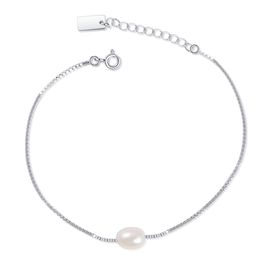 Armband AILORIA "Armband silver/white pearl MASAKI", silber, Armb&auml;nder, Damen, Armband