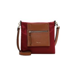 Umh&auml;ngetasche Tamaris "Umh&auml;ngetasche TAS Fabrizia", Damen, Gr. B/H/T: 28cm x 27cm x 6cm 0, rot (schwarzrot 606), Polyester, Taschen Umh&auml;ngetasche