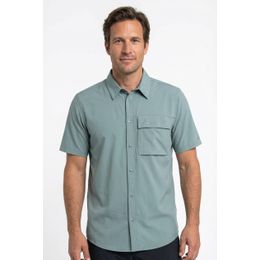 Sch&ouml;ffel Funktionshemd SCH&Ouml;FFEL "Shirt Style Dooser MEN", Herren, Gr. 46, N-Gr, steel grau, Obermaterial: 85% Polyester, 15% Elasthan, Hemden Funktionshemd, f&uuml;r Trekking und sportliche Aktivit&auml;ten, leichtes Material