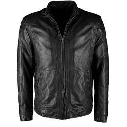Bikerjacke JCC "Lederjacke 6010007-2", Herren, Gr. XL, schwarz, Obermaterial: 100% Lammleder LEL. Futter: 100% Baumwolle CO., Jacken Bikerjacke