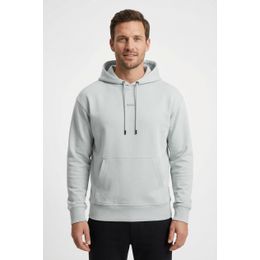 Kapuzensweatshirt BOSS Orange "WeSmallhood", Herren, Gr. XXL, grau (silber043), Sweatware, Obermaterial: 100% Baumwolle, regular fit normal, hoch geschlossener Ausschnitt, weit B&uuml;ndchen, Sweatshirts Kapuzensweatshirt, mit K&auml;ngurutasche