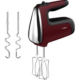 Tefal Handmixer "HT6525 Powermix Silence", rot (rot, dunkelgrau), B:7,6cm H:30,5cm T:21cm, Mixer, leistungsstarker 600-W-Motor, Handmixer