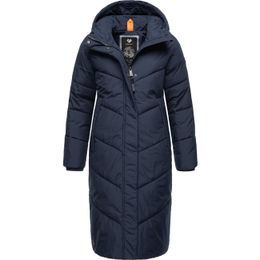 Wintermantel Ragwear "Wintermantel Suminka", Damen, Gr. L, blau (navy), Obermaterial: 100% Polyester PES. Obermaterial: Futter: 100% Polyester PES. 100% Polyester PES., M&auml;ntel Wintermantel