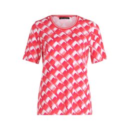 T-Shirt Betty Barclay "Basic Shirt mit Print", Damen, Gr. 38, rot (rot, wei&szlig;), Obermaterial: 95% Viskose CV. 5% Elasthan EL., Shirts T-Shirt