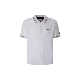 Poloshirt Pepe Jeans "Poloshirt JETT", Herren, Gr. L, wei&szlig;, Obermaterial: 100% Baumwolle CO., Shirts Poloshirt