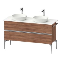 Duravit Konsolen-Waschtischunterbau bodenstehend Sivida N N, 131,5x54,8x47,5cm, 2 SBK, Gr. chr (SV4661010790000)