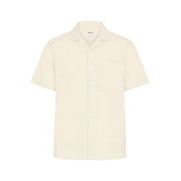 !Solid Kurzarmshirt SOLID "Kurzarmhemd SDAllan", Herren, Gr. M, beige (oatmeal), Obermaterial: 58% Leinen LI. 42% Viskose CV., Hemden Kurzarmshirt