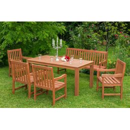Garten-Essgruppe Merxx "Santos", beige (natur), Sitzm&ouml;bel-Sets, Garten-Essgruppe