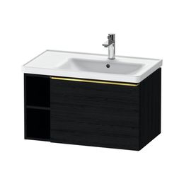 Duravit Waschtischunterschrank D-Neo 78,4x45,2cm, 1 A, B re, gol pol/Eiche sw (DE4257034160000)