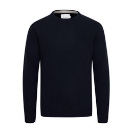 Strickfleece-Pullover Casual Friday "Strickpullover CFKarl", Herren, Gr. M, blau (navy blazer), Obermaterial: 80% Wolle WO. 20% Polyamid PA., Pullover Strickfleece-Pullover