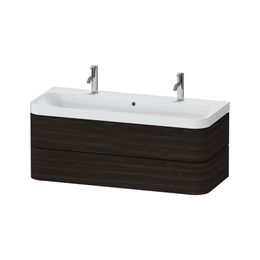 Duravit M&ouml;belwaschtisch Happy D.2 Plus 117,5x49cm, 2 Schubk., Nussb geb&uuml;rstet (HP4379O69690000)