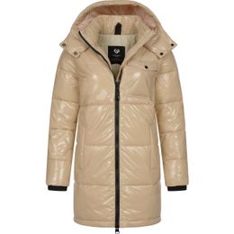 Wintermantel Ragwear "Wintermantel Roobie Long", Damen, Gr. M, braun (taupe), Obermaterial: 100% Nylon NY. Obermaterial: Futter: 100% Polyester PES. 100% Polyester PES., M&auml;ntel Wintermantel