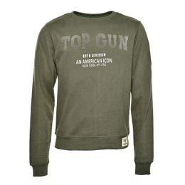 Sweatshirt Top Gun "Sweater TG20213007", Herren, Gr. XL, gr&uuml;n (oliv), Obermaterial: 100% Baumwolle CO., Sweatshirts Sweatshirt