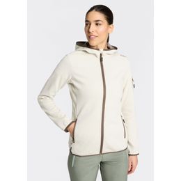 Strickfleecejacke CMP, Damen, Gr. 48, cream, off wh, Obermaterial: 55% Polyester, 45% Baumwolle, Jacken Strickfleecejacke, f&uuml;r sportliche Aktivit&auml;ten und Outdoor, &Uuml;bergangsjacke