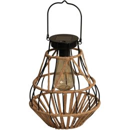 Au&szlig;en-Tischleuchte Luxform "Solar-Tischlampe - Budoni - LED - 15 Lumen", beige (natural rope), 1 Stk., Leuchten, Au&szlig;en-Tischleuchte, Solarbetrieben