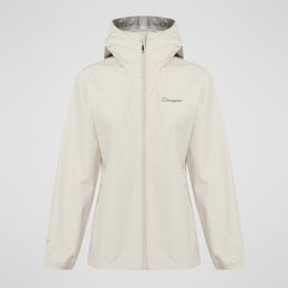 Funktionsjacke Berghaus "W DELUGE PRO 3.0 JKT", Damen, Gr. M, stone, Obermaterial: 100% Polyester, Jacken Funktionsjacke, f&uuml;r Sport und Outdoor-Aktivit&auml;ten, atmungsaktiv, mit Sturmklappe