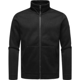 Sweatjacke Ragwear "Sweatjacke Fabbian Collar", Herren, Gr. XXL, schwarz, Obermaterial: 100% Polyester PES. Futter: 100% Polyester PES., Sweatjacken Sweatjacke