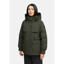 Winterjacke Marikoo "Marikoo Shigaraa Damen Herbst Winter Jacke N096", Damen, Gr. 3XL, gr&uuml;n (schwarz olive), Obermaterial: 100% Polyester PES., Jacken Winterjacke