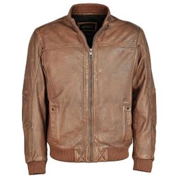 Blouson JCC "Lederblouson 31020348", Herren, Gr. M, braun (whisky), Obermaterial: 100% Lammleder LEL. Futter: 100% Baumwolle CO., Jacken Blouson