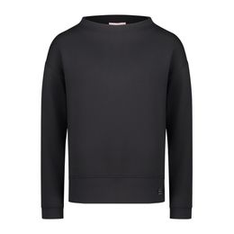 Sweatshirt Betty Barclay "Sweatshirt mit Stehkragen", Damen, Gr. 40, schwarz, Obermaterial: 54% Viskose CV. 40% Polyester PES. 6% Elasthan EL., Sweatshirts Sweatshirt