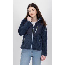 Fleecejacke LPO "FEDORA WMN", Damen, Gr. 44L, blau (navy), 100% Polyester, Jacken Fleecejacke