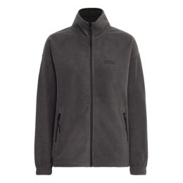 Fleecejacke oxmo "Fleecejacke OXMARTA", Damen, Gr. XS, grau (forged iron), Obermaterial: 100% Polyester PES., Jacken Fleecejacke