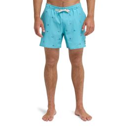 Boardshorts Quiksilver "Stretch Printed Volley 16", Herren, Gr. L, aqua spaced out, Obermaterial: 92% Microfaser, 8% Elasthan;, Hosen Boardshorts