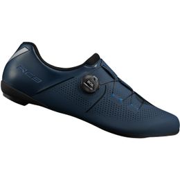 Fahrradschuh Shimano "Rennrad - Fahrradschuhe RC302, Navy", Herren, Gr. 42, blau, Obermaterial: 100% Kunstleder synt.leather., Schuhe Fahrradschuh