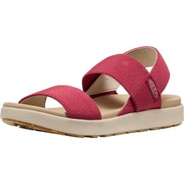 Sandale Keen "ELLE BACKSTRAP", Damen, Gr. 38,5, garnet, birch, Synthetik, Schuhe Sandale, aus waschbarem Stretchmaterial