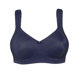 Minimizer-BH SuSa "Minimizer BH ohne B&uuml;gel Milano", Damen, Gr. 80, Cup C, blau (marine), Stoff, Obermaterial: 80% Polyamid PA. 17% Elasthan EL. 3% Baumwolle CO., BHs Minimizer-BH