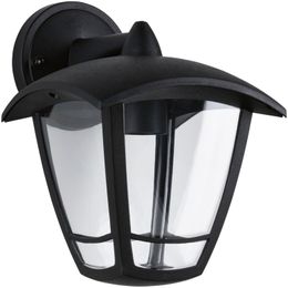 LED Au&szlig;en-Wandleuchte Paulmann "Outdoor 230V Classic curved IP44 E27 Klarglas/Schwarz", schwarz (transparent, schwarz), B:16,4cm H:22,5cm T:19cm, Leuchten, LED Au&szlig;en-Wandleuchte, E27, IP44