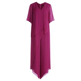 Jumpsuit Vera Mont "Jumpsuit mit Stufen", Damen, Gr. 36, EURO, pink (sweet berry), Obermaterial: 100% Polyester PES., Overalls Jumpsuit