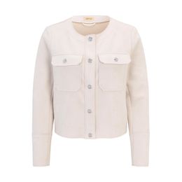 Jackenblazer Cartoon "Casual-Jacke mit Taschen", Damen, Gr. 46, beige, Obermaterial: 90% Polyester PES. 10% Elasthan EL., Blazer Jackenblazer