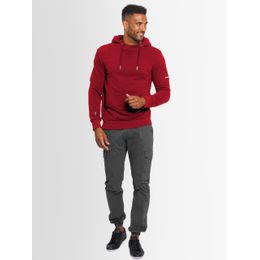 Kapuzenpullover Alessandro Salvarini "Alessandro Salvarini Herren Hoodie AS295", Herren, Gr. L, rot (bordeaux), Obermaterial: 65% Baumwolle CO. 35% Polyester PES., Sweatshirts Kapuzenpullover